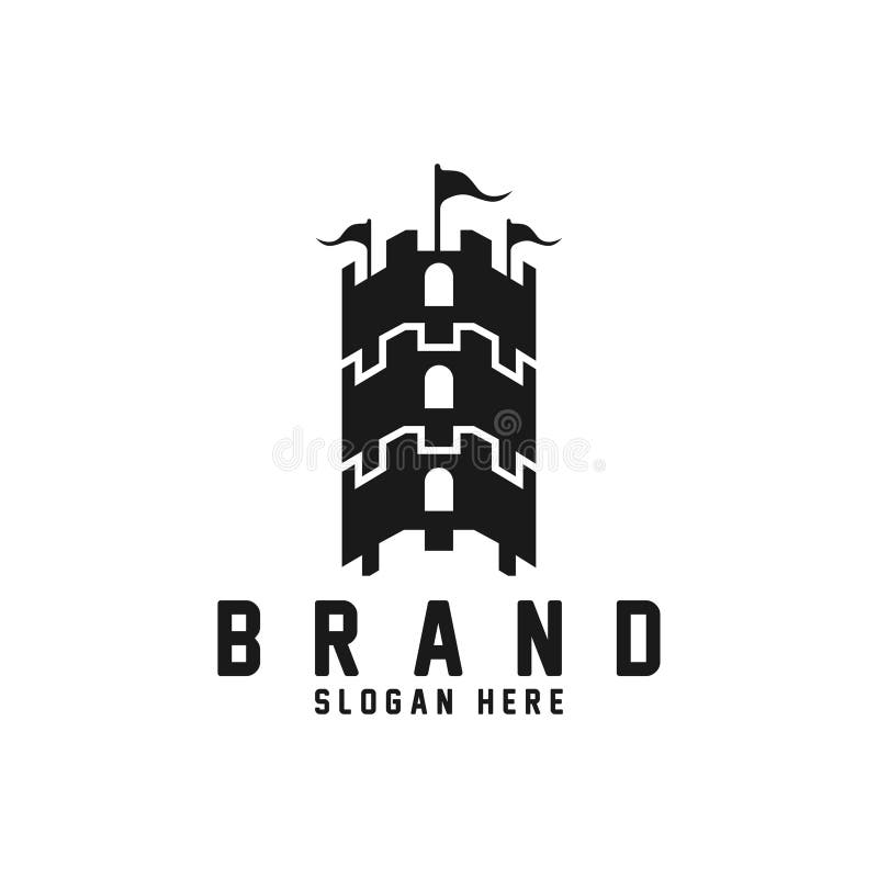 Castle Logo Silhouette Vector Illustration Stock Illustration ...