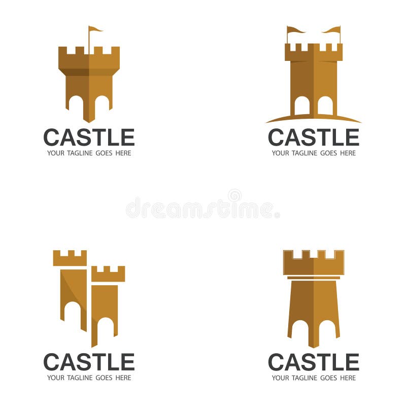 Castle Logo Symbol Vector Illustration Design Template. Stock Vector ...