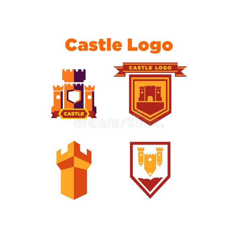 Castle Logo Template stock vector. Illustration of icon - 58779432