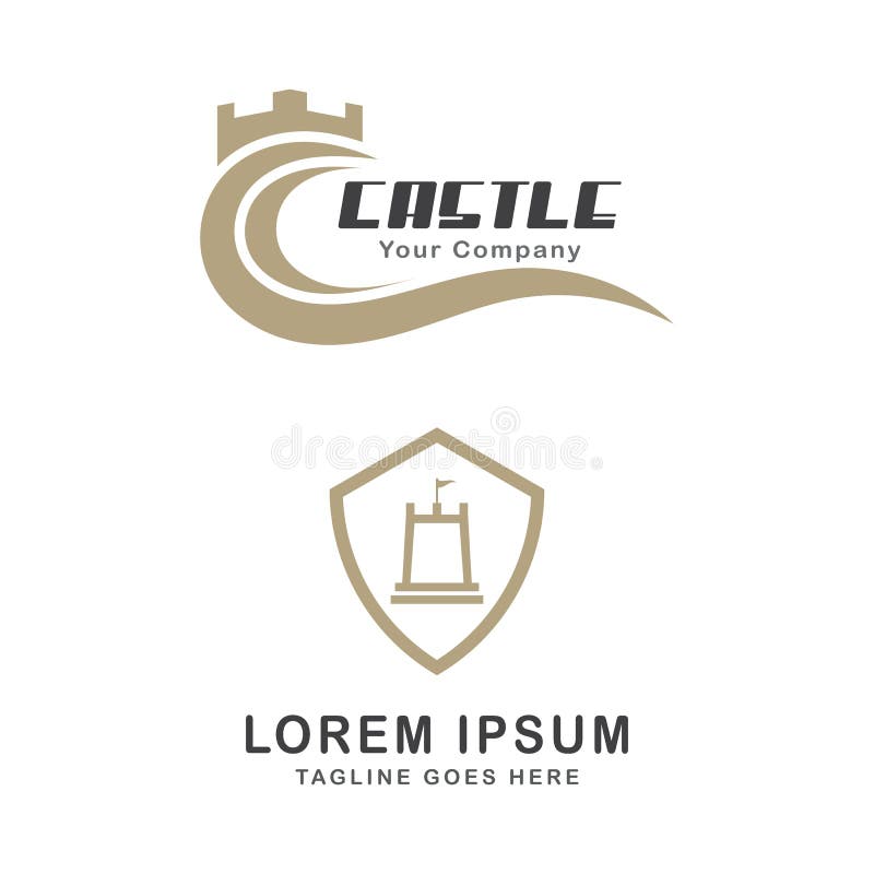 Castle Logo Template Vector Symbol Icon Design Stock Vector ...