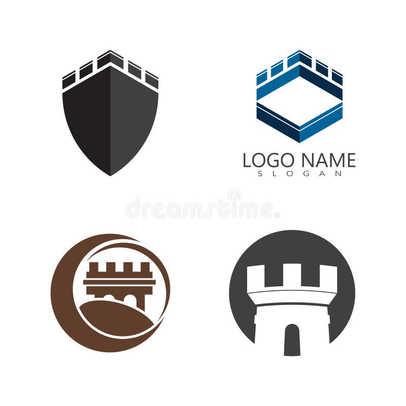 Castle Logo Template Vector Symbol Icon Design Stock Vector ...