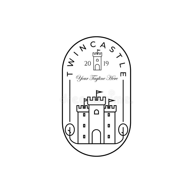 Castle Logo Vector Illustration Design, Creative Logo for Brand, Twin ...