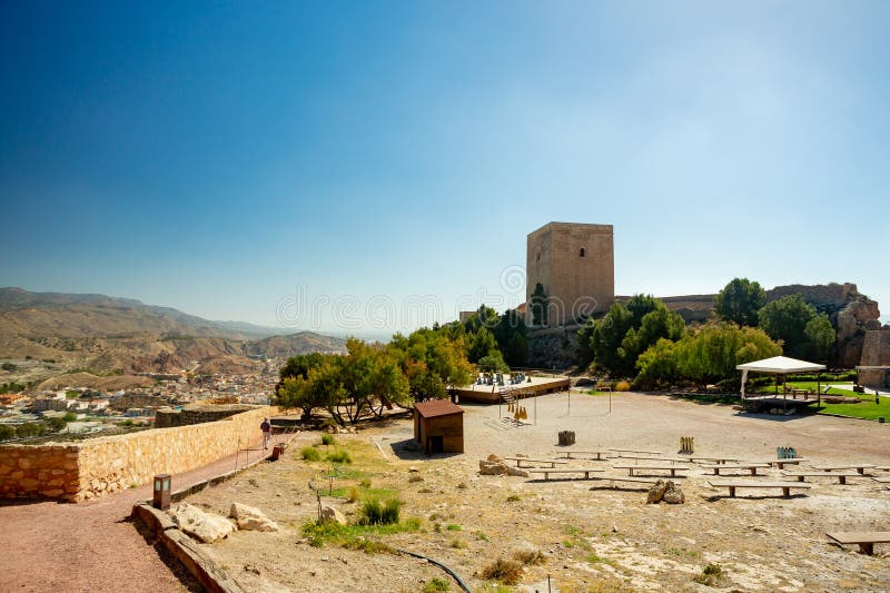 Castle of Lorca, Spain stock photo. Image of province - 292508438