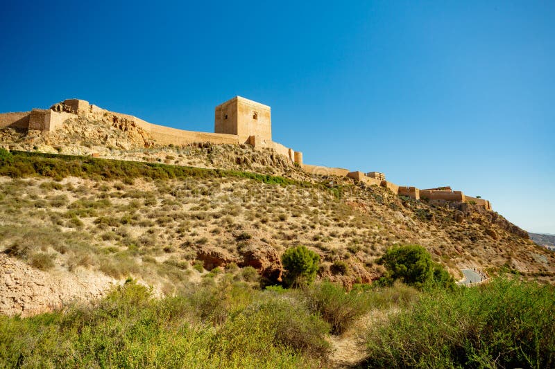 Castle of Lorca, Spain (Fortaleza Del Sol) Stock Image - Image of ...