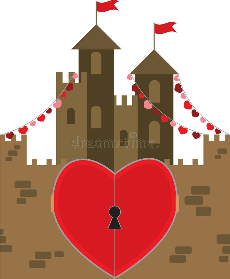 Castle of love stock illustration. Illustration of brick - 40854331