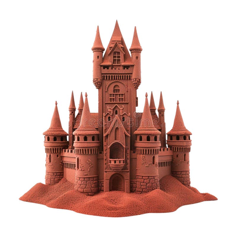 Castle Made with Sand on Beach on Transparent Background - Ai Generated ...
