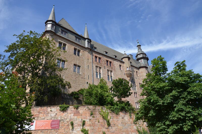 The Castle of Marburg, Hessen, Germany. Editorial Stock Image - Image ...