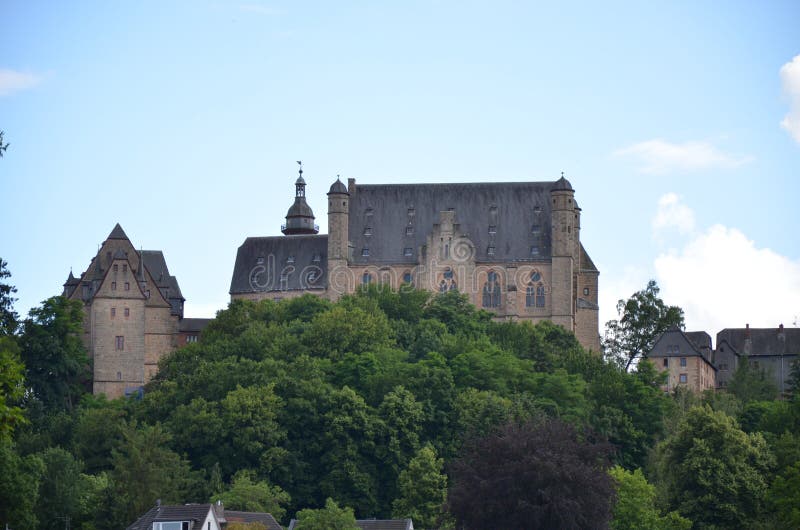 Castle in Marburg, Germany stock image. Image of architecture - 110195865
