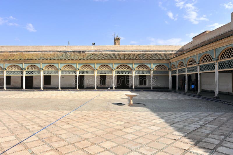 Castle in Marrakesh, Morocco Stock Image - Image of courtyard, castle ...
