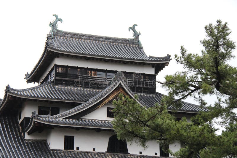 The Castle of Matsue (japan) Stock Photo - Image of pediment, rampart ...