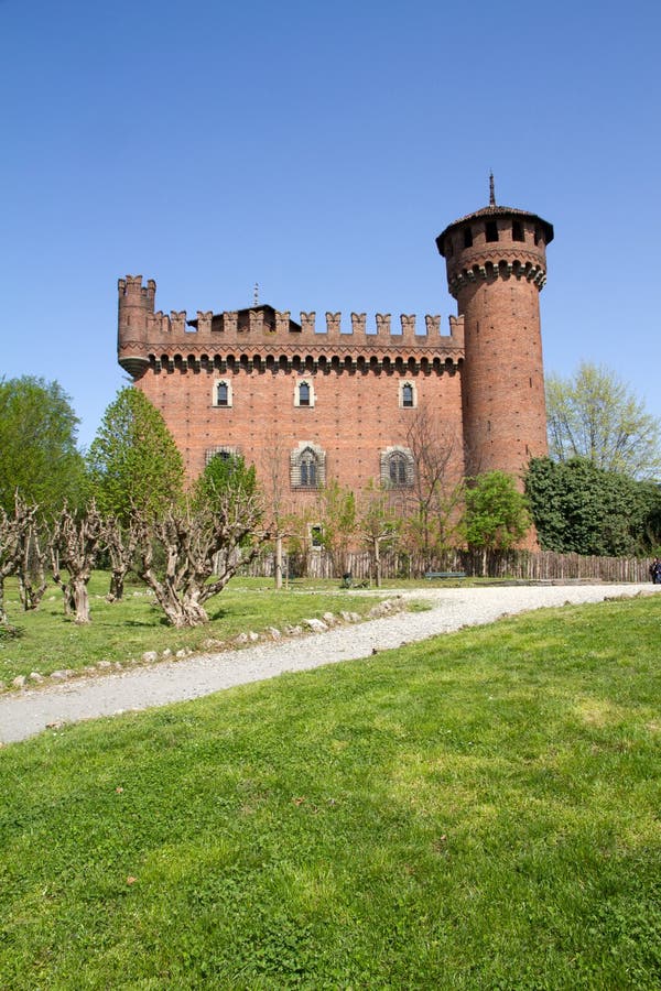 Castle of the Medieval Town, Turin, Italy Stock Photo - Image of ...