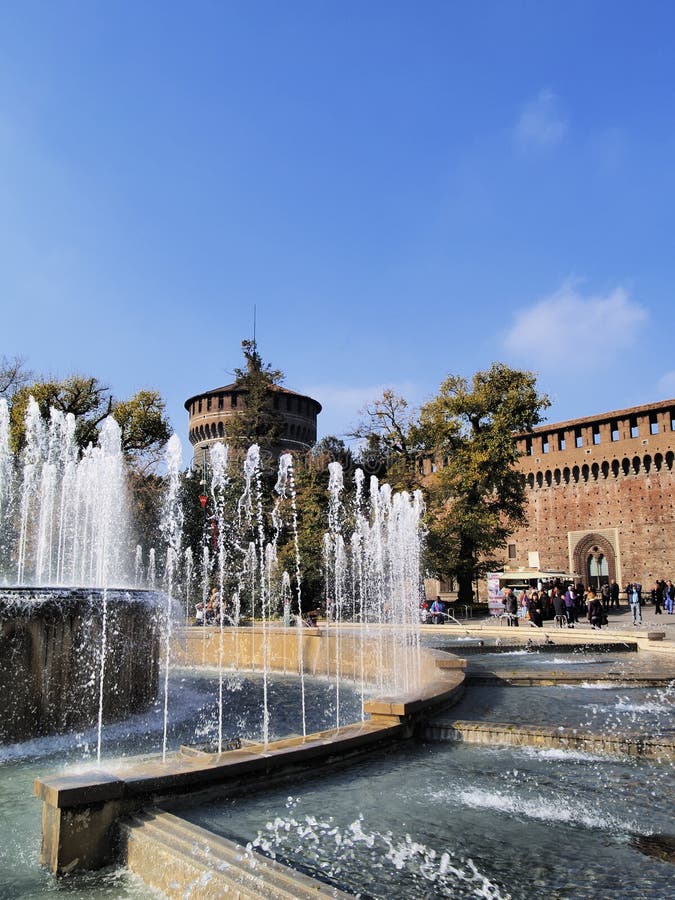 Castle in Milan stock photo. Image of castello, facade - 28232752