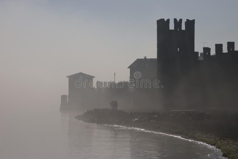 Castle in the mist II stock image. Image of hill, magical - 295847