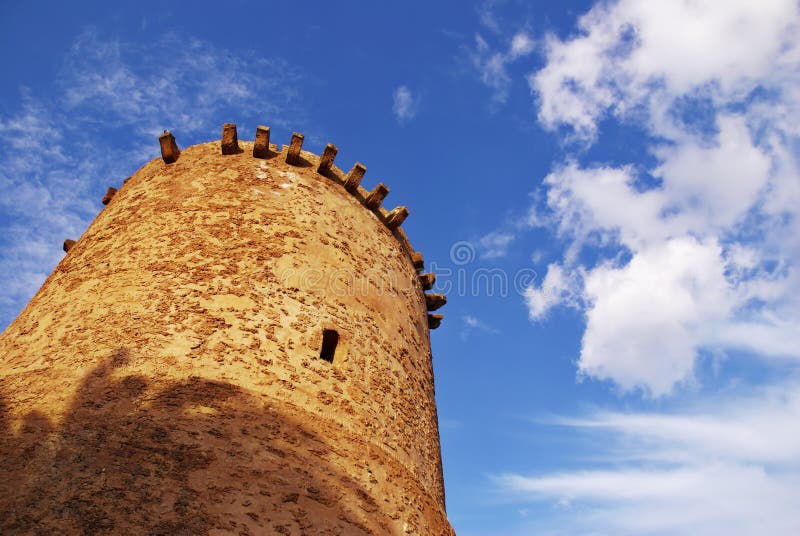 Castle of Mondello square stock image. Image of blue, architecture ...