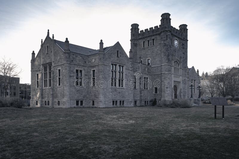 Castle in Montreal on a Sunny Day Stock Image - Image of holiday ...