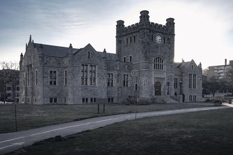 Castle in Montreal on a Sunny Day Stock Image - Image of city, hidden ...