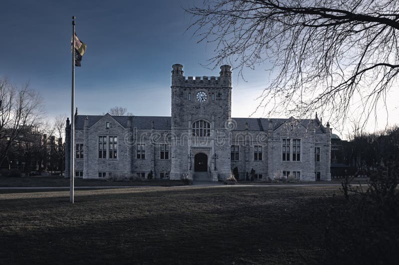 Castle in Montreal on a Sunny Day Stock Image - Image of architecture ...