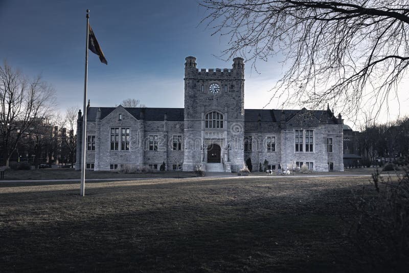 Castle in Montreal on a Sunny Day Stock Image - Image of architecture ...