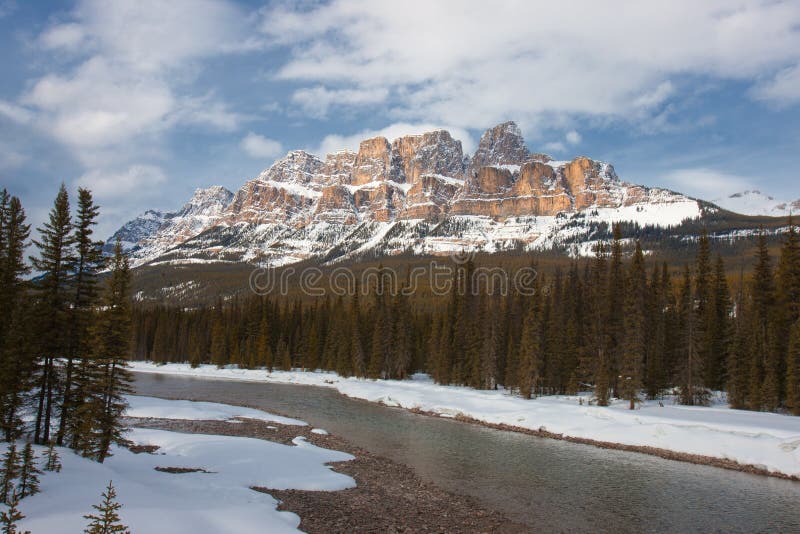 Castle Mountain stock photo. Image of landscaping, landscape - 19028606
