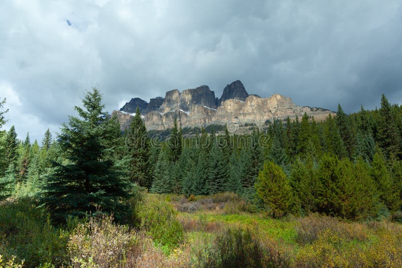 Castle Mountain, Alberta, Canada Stock Image - Image of america ...