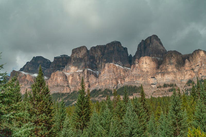 Castle Mountain, Alberta, Canada Stock Photo - Image of rockies ...