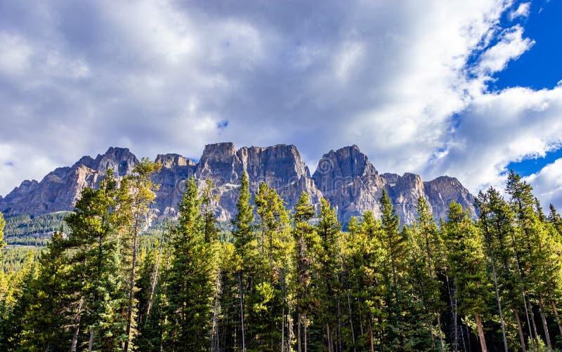 Castle Mountain from Storm Mountain Banff National Park Alberta Canada ...