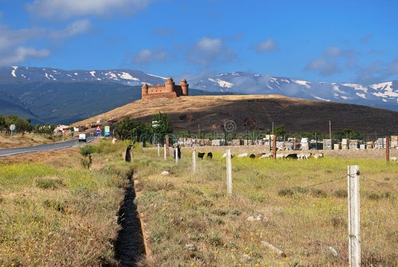 Castle and Mountains, La Calahorra, Spain. Stock Photo - Image of rural ...