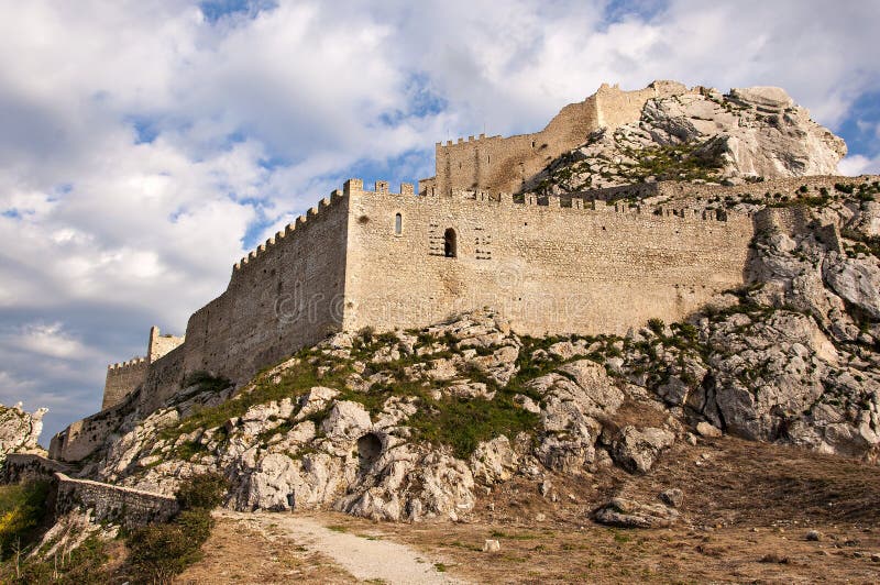 The castle of Mussomeli stock image. Image of blue, cloud - 29485189