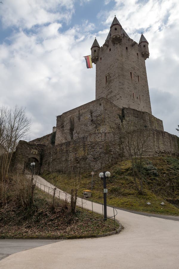 Castle Nassau Germany in the Winter Stock Photo - Image of lahn, river ...
