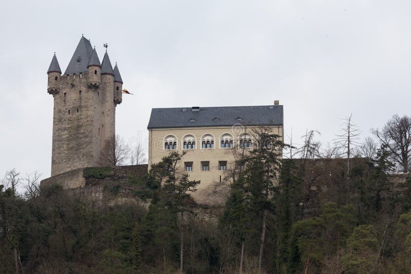 Castle Nassau Germany in the Winter Stock Photo - Image of lahn, river ...