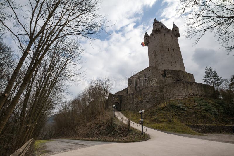 Castle Nassau Germany in the Winter Stock Photo - Image of lahn, river ...