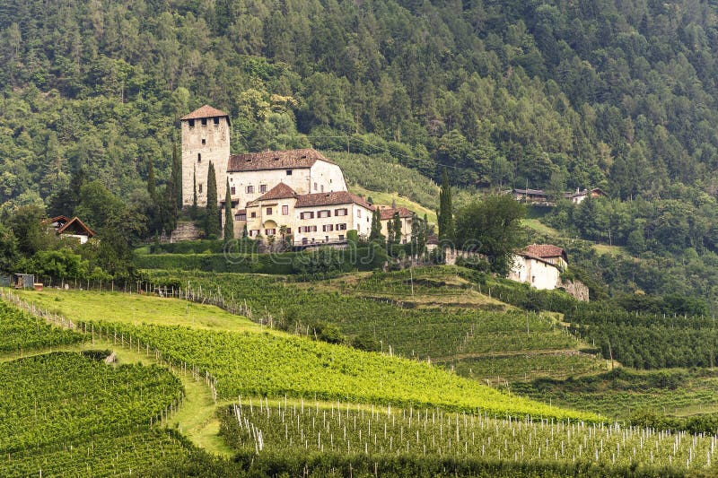 Castle near Merano stock image. Image of castle, landmark - 26052065