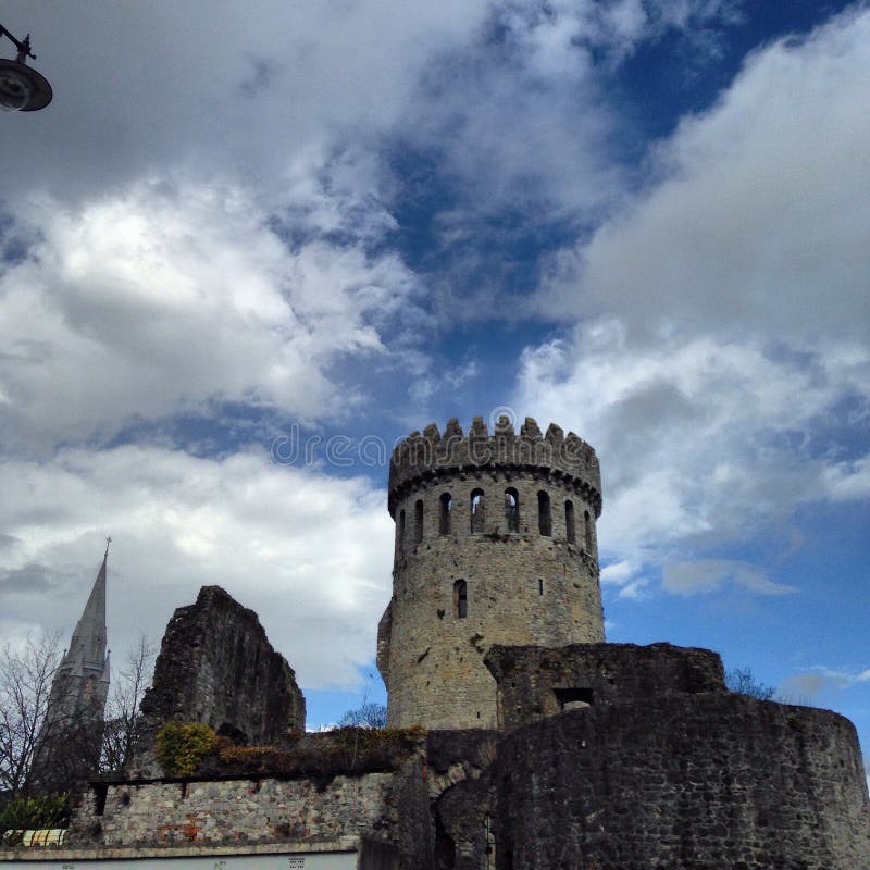 Castle in nenagh Tipperary stock image. Image of tree - 50558067