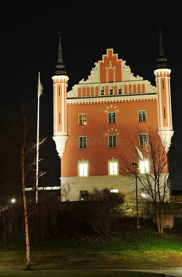 Castle by night stock photo. Image of retro, scene, windows - 22957662