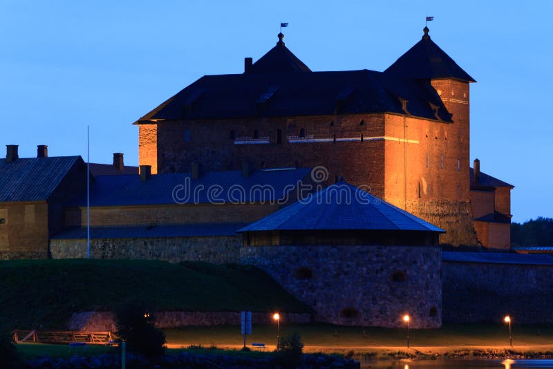 Castle at Night stock image. Image of military, castle - 25372059
