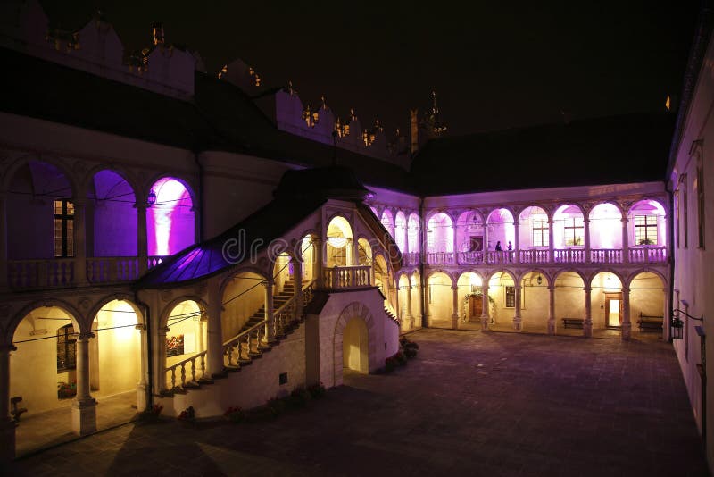 Castle at night stock image. Image of ancient, architecture - 38532957