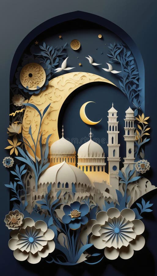 View of a Mosque View of the Castle Castle in the Night Stock ...