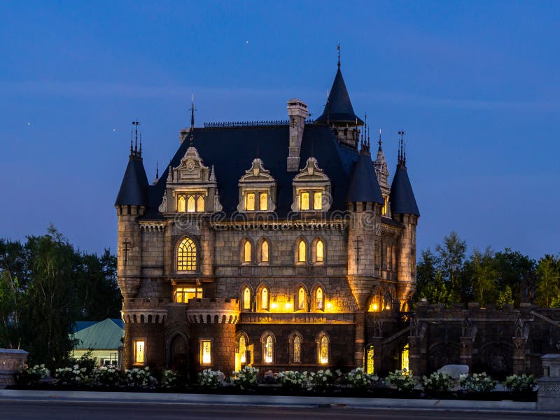 Khryashchevka, Russia, July 16, 2020, Garibaldi Castle and Griffins on ...