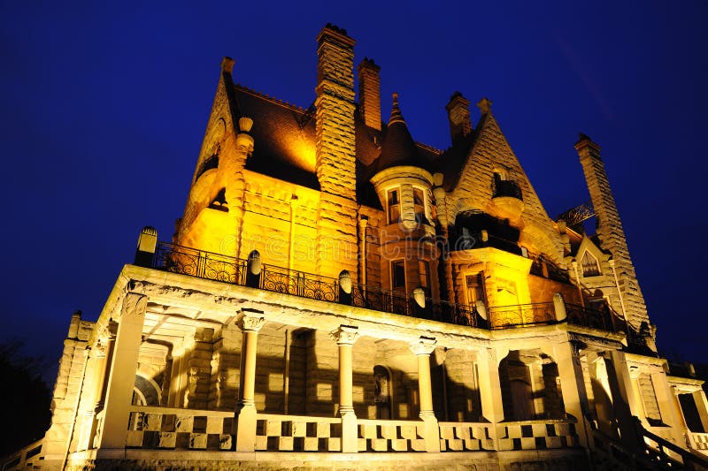 Castle Night Scene in Victoria Bc Stock Photo - Image of nightshot ...