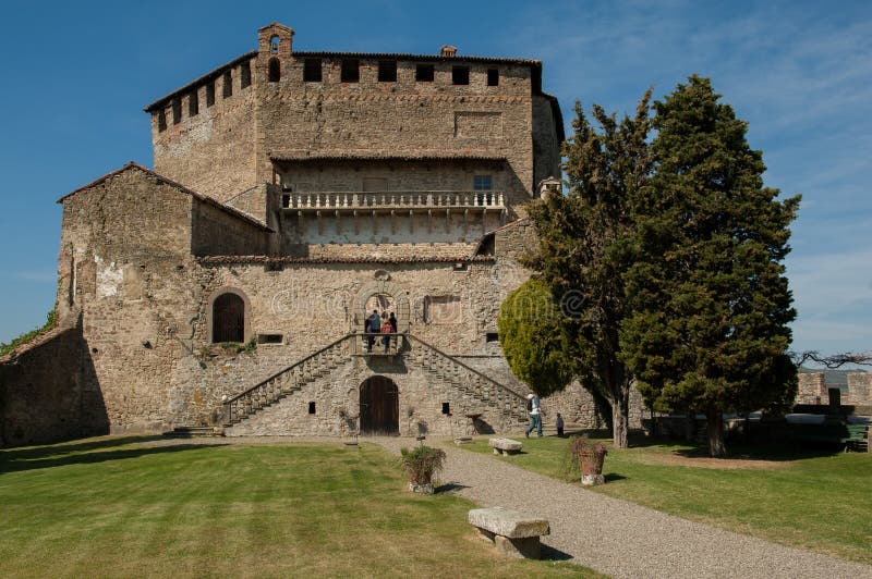 Castle in northern Italy stock image. Image of blue, fortification ...
