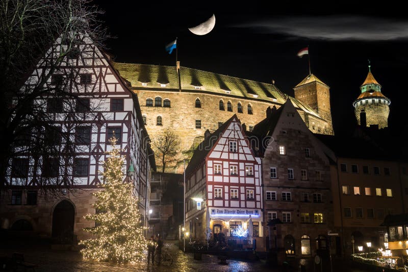 Castle of Nuremberg at Night Editorial Photo - Image of nuremberg ...