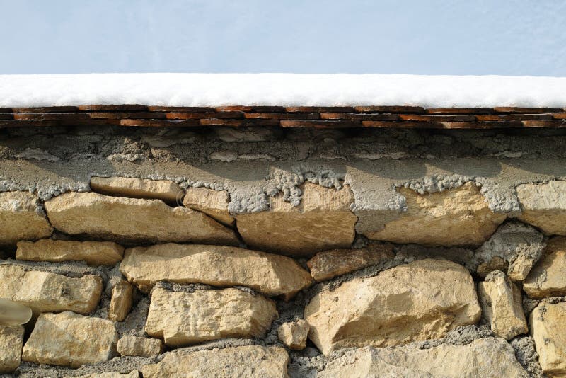 Stone wall layers stock photo. Image of cold, season - 38228280