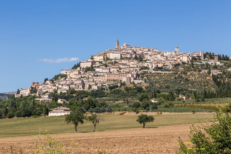 Castle of Old Town in Umbria, Italy Stock Image - Image of italy ...