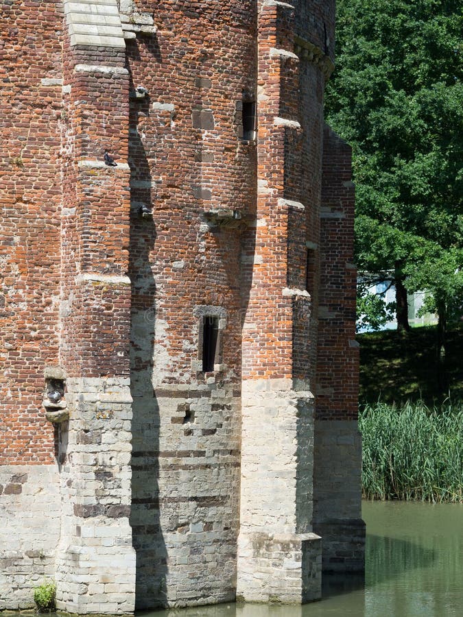 Castle outer wall. stock image. Image of belgium, fortified - 99556837