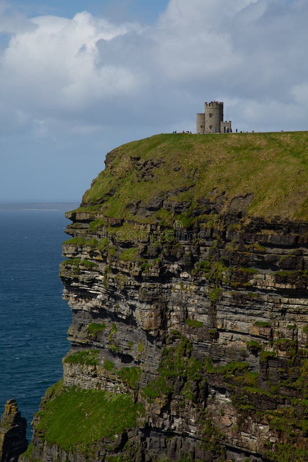 A castle on a cliff stock image. Image of travel, waves - 264261293
