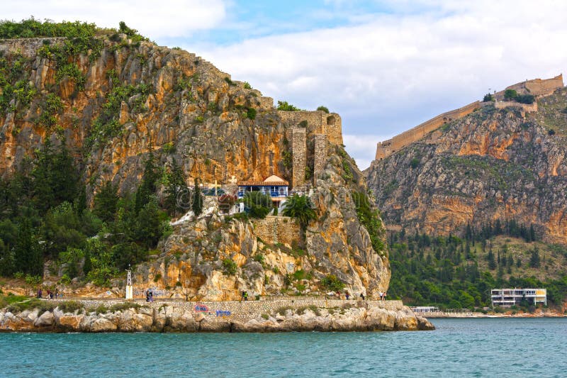 Castle of Palamidi editorial stock photo. Image of independence - 61600293