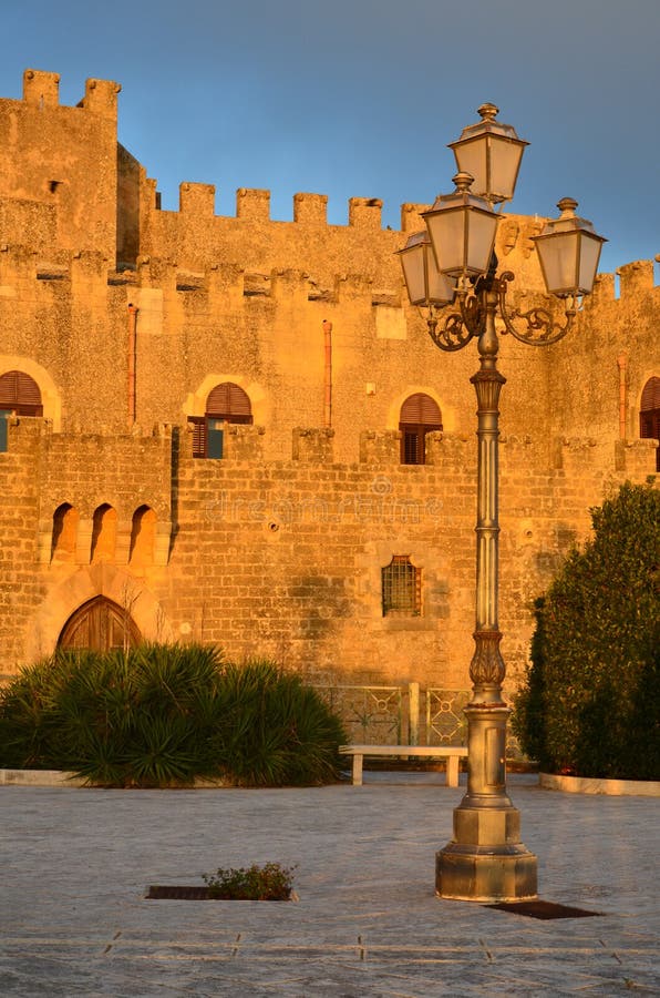 Castle of Partanna. Sicily stock image. Image of panorama - 85826633