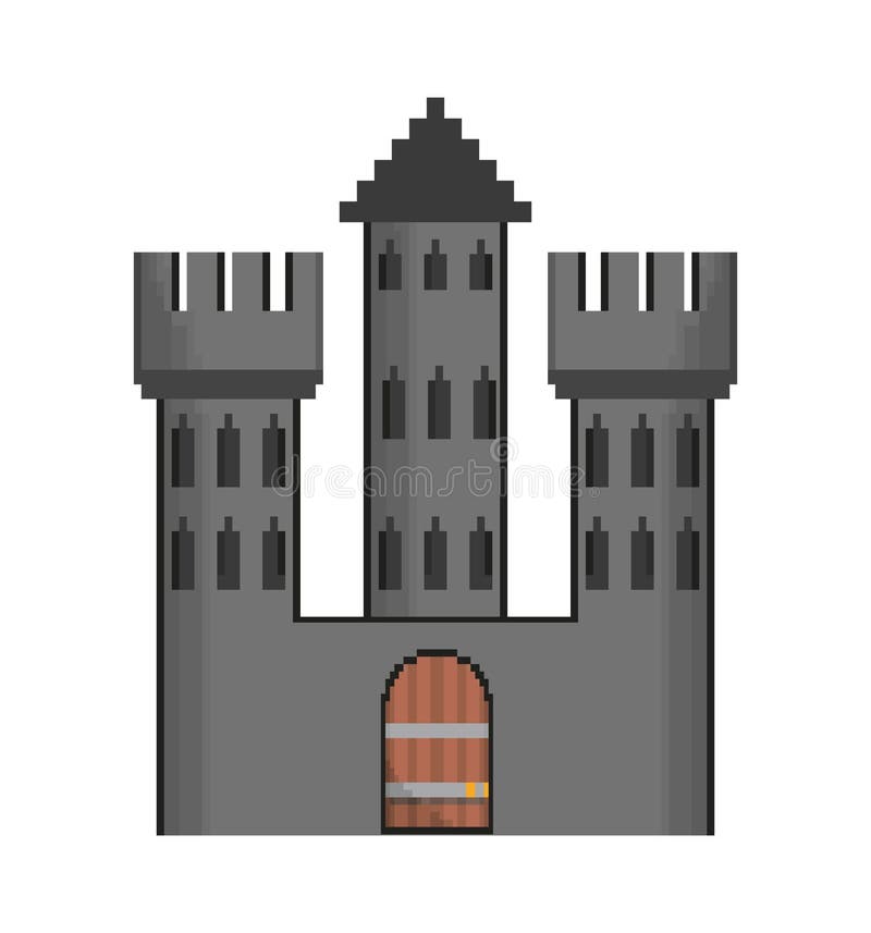 Castle pixel icon stock vector. Illustration of princess - 240408652