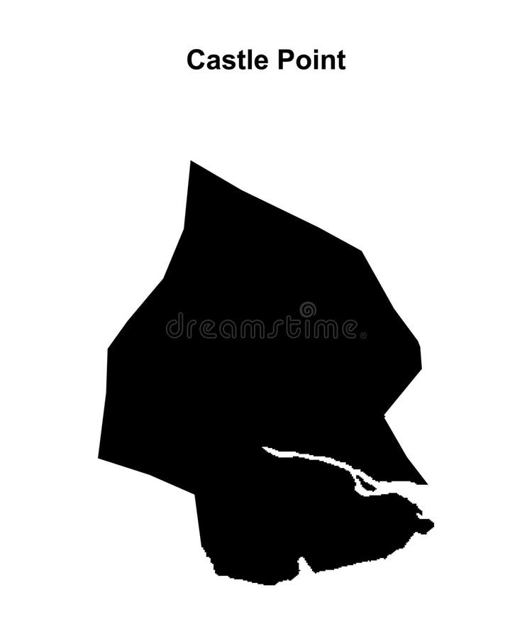 Castle Point outline map stock vector. Illustration of icon - 371642374