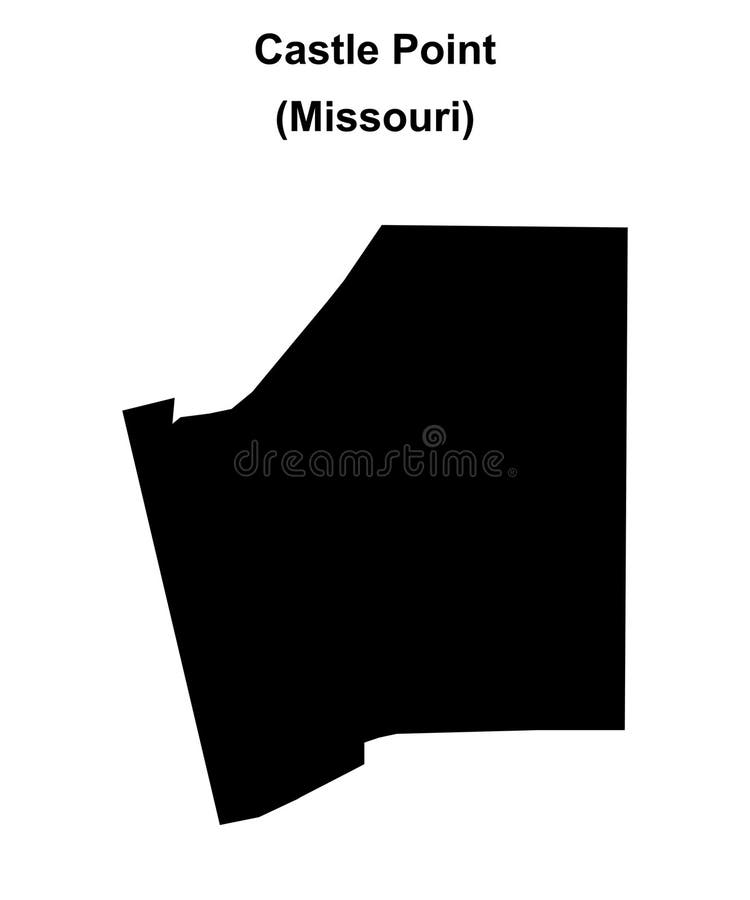 Castle Point outline map stock vector. Illustration of territory ...